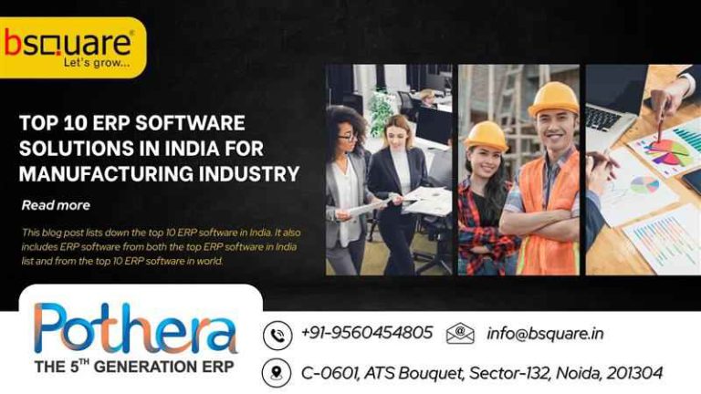 Top 10 ERP Software Solutions in India for Manufacturing Industry